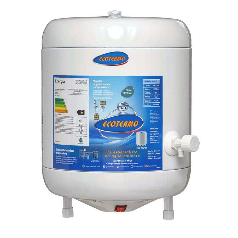 Termotanque Eléctrico ELEC 20 - Ecotermo - Termotanques y Calefones