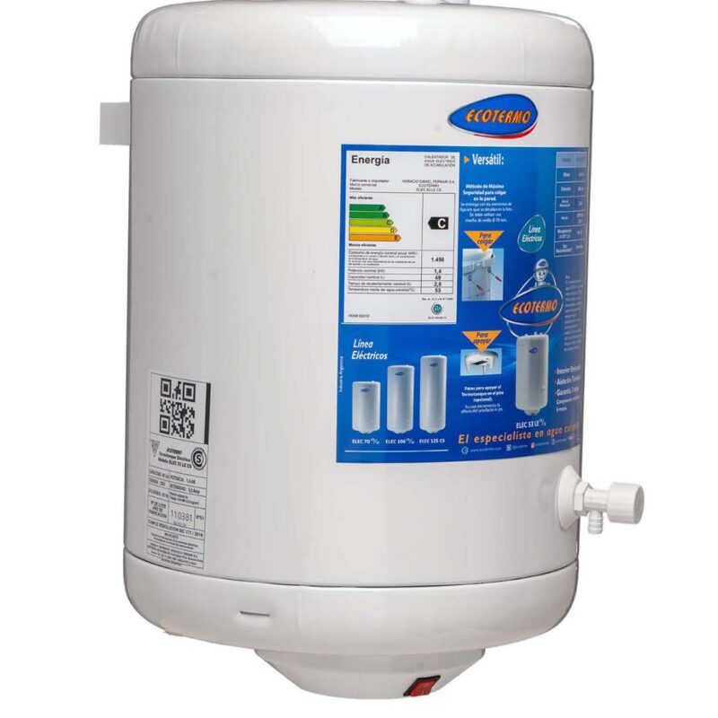 Termotanque Eléctrico ELEC 53 C/SUP - Ecotermo - Termotanques y Calefones